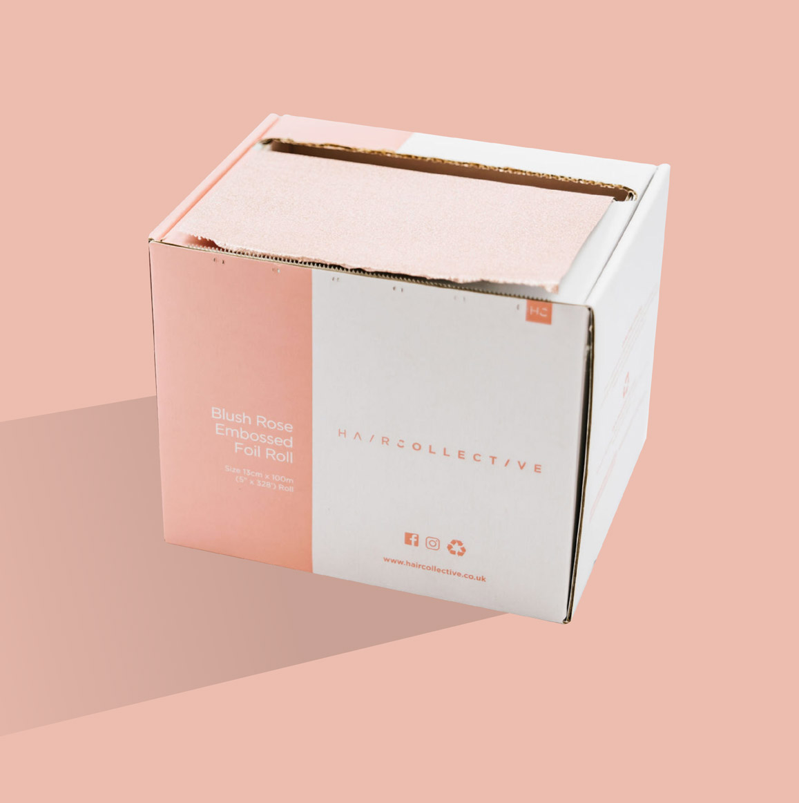 Roll 5" x 320' / 13cm x 97.5m Blush Matt Embossed Foil - Hair ...